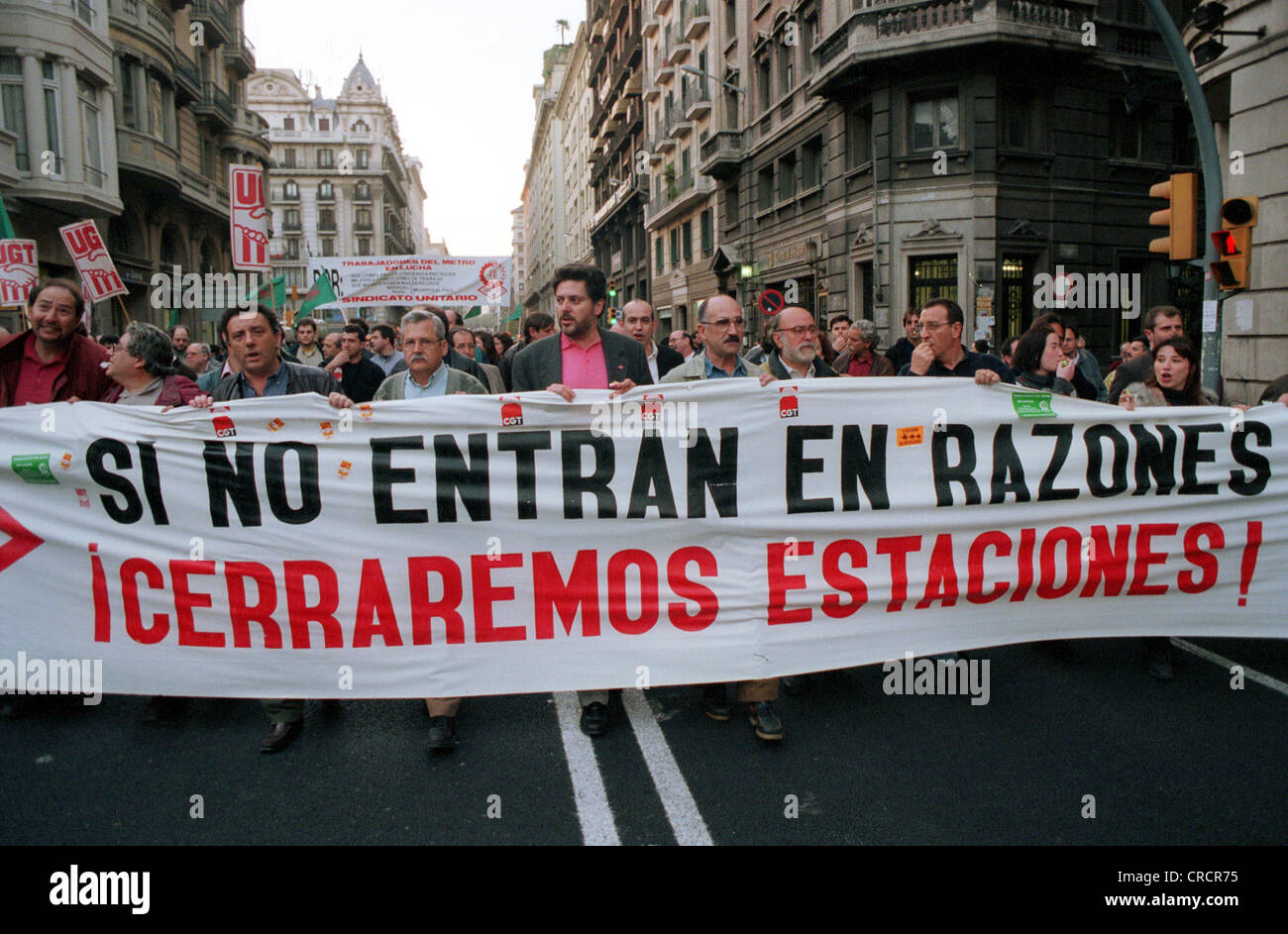 Spain, Protest in Barcelona Stock Photo - Alamy