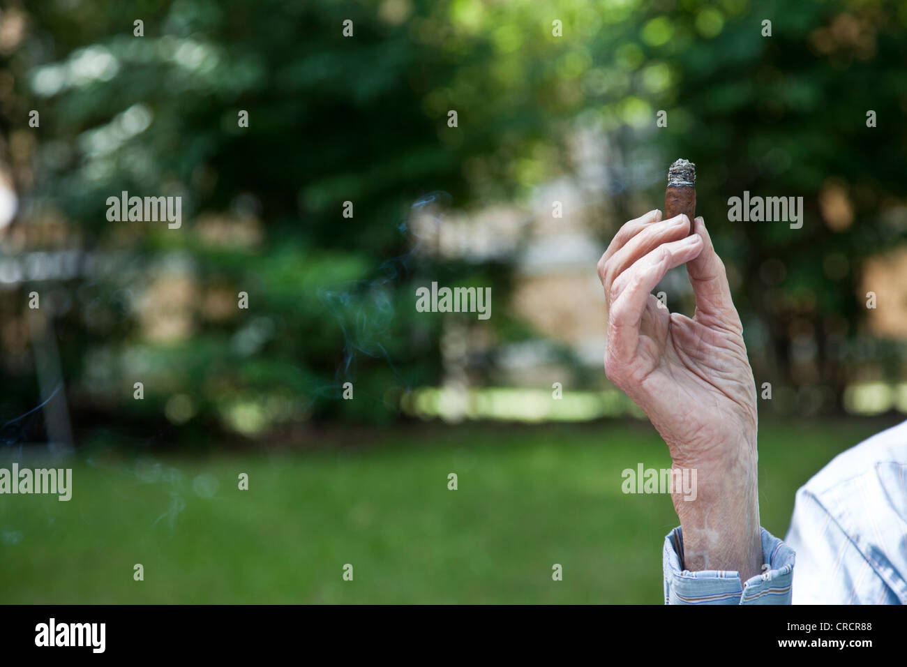 Hand smoking cigars cigar hi-res stock photography and images - Alamy