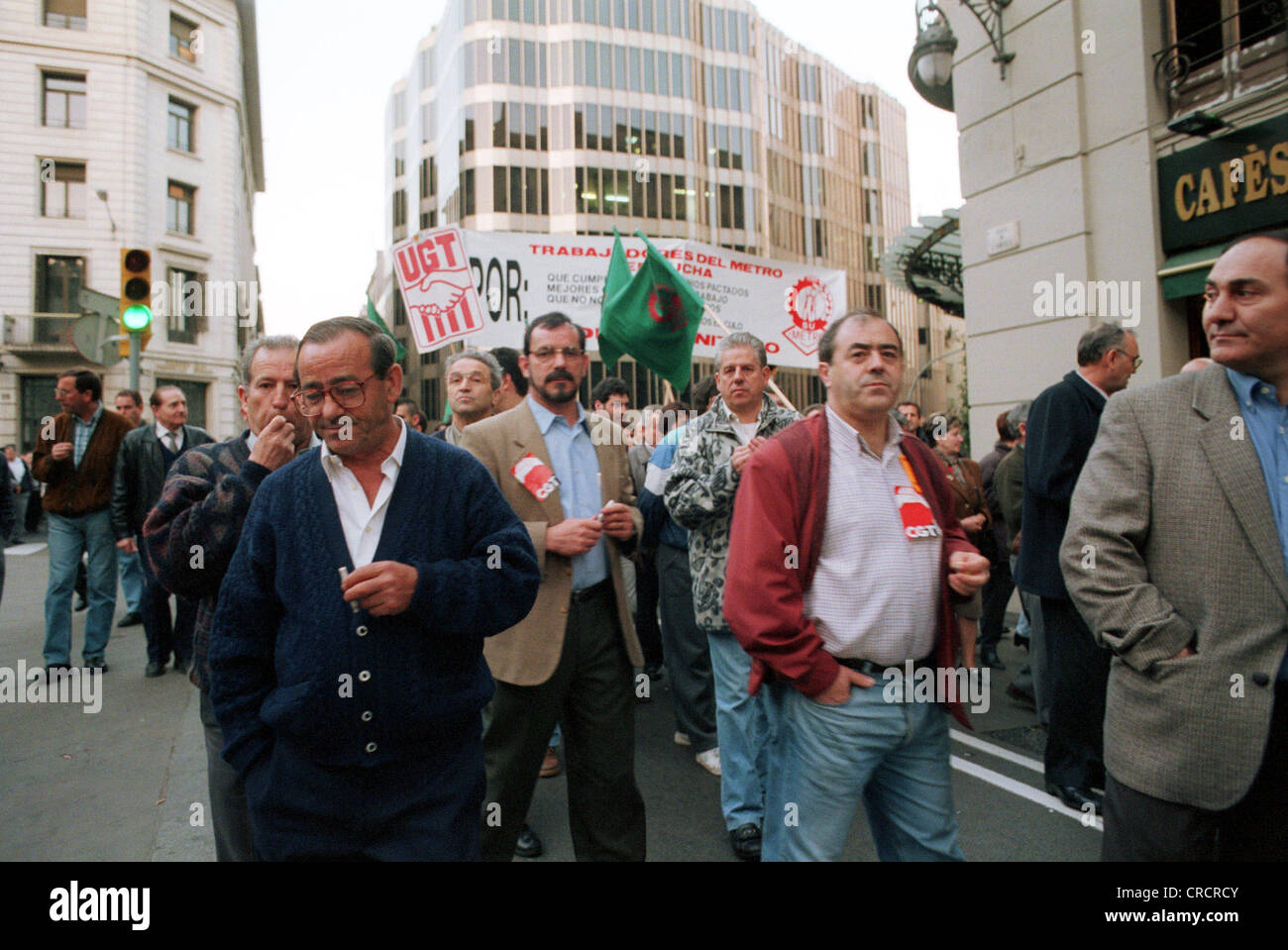 Spain, Protest in Barcelona Stock Photo - Alamy