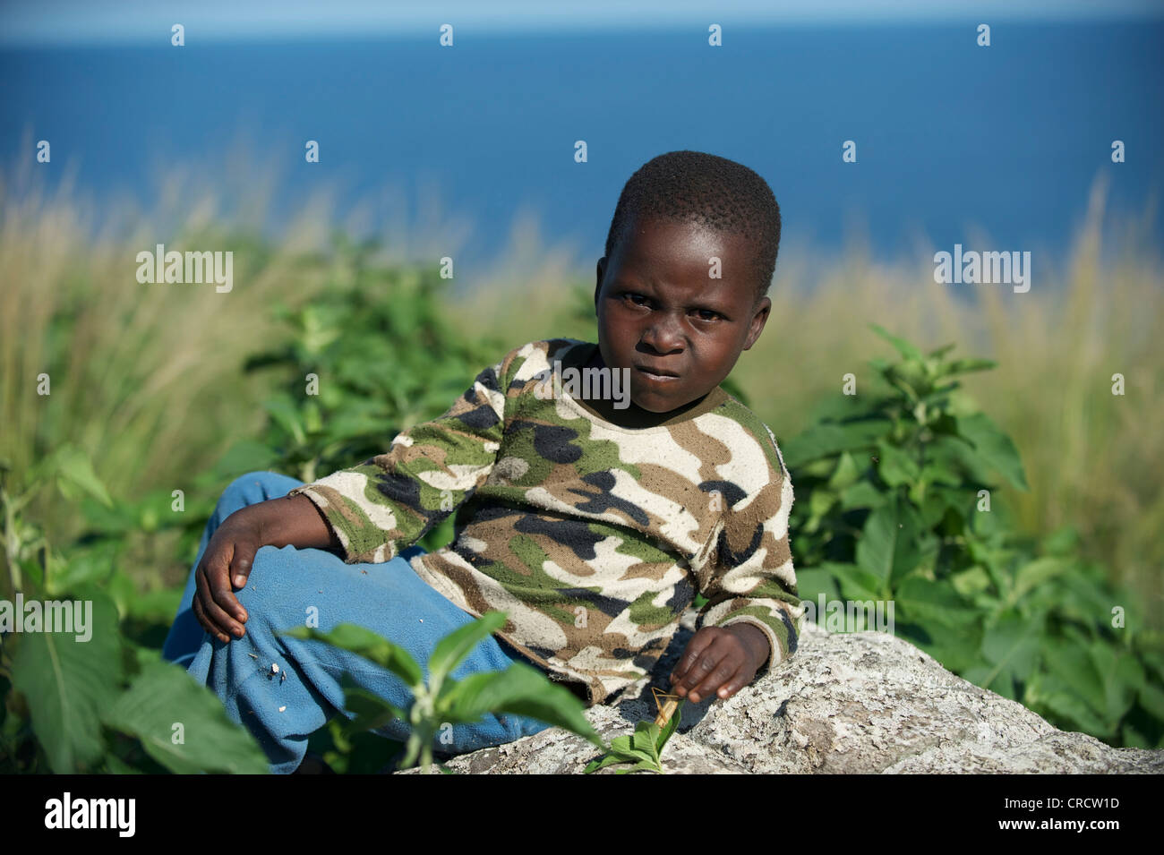 Young boy on Musila Island, Lake Victoria, Bukoba, Tanzania, Africa ...