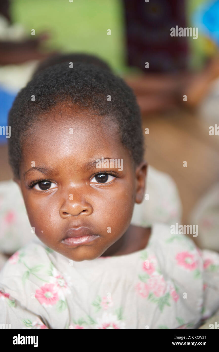Toddler, little girl in an orphanage near Bukoba, Tanzania, Africa ...