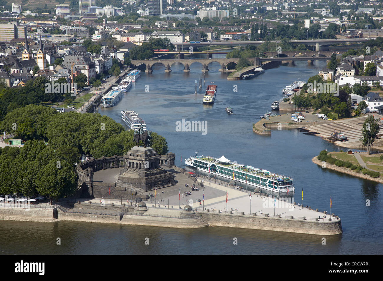 Deutsches Eck, German Corner, the confluence of the Rhine and Moselle ...