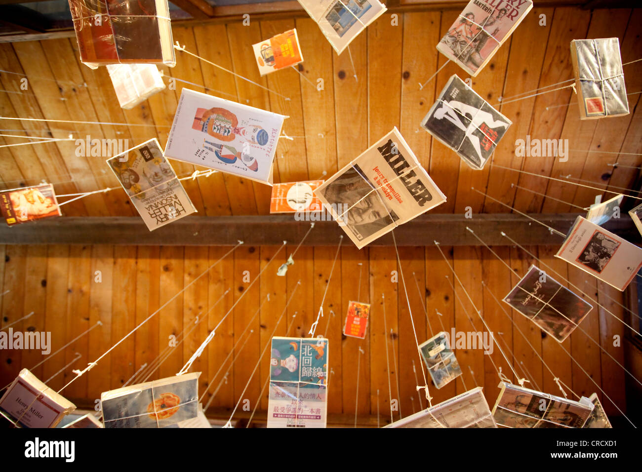 The ceiling of Big Sur's Henry Miller Library is an organized system of ...