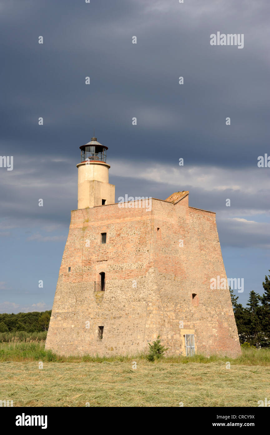 Italy, Basilicata, Ionian coast, Scanzano Jonico, ancient coastal tower ...