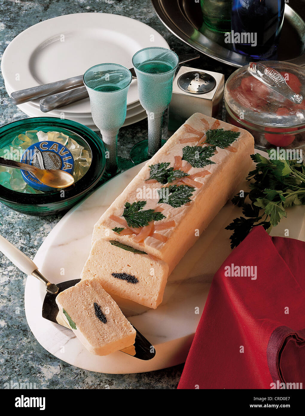 Salmon mousse with caviar, Norway Stock Photo - Alamy
