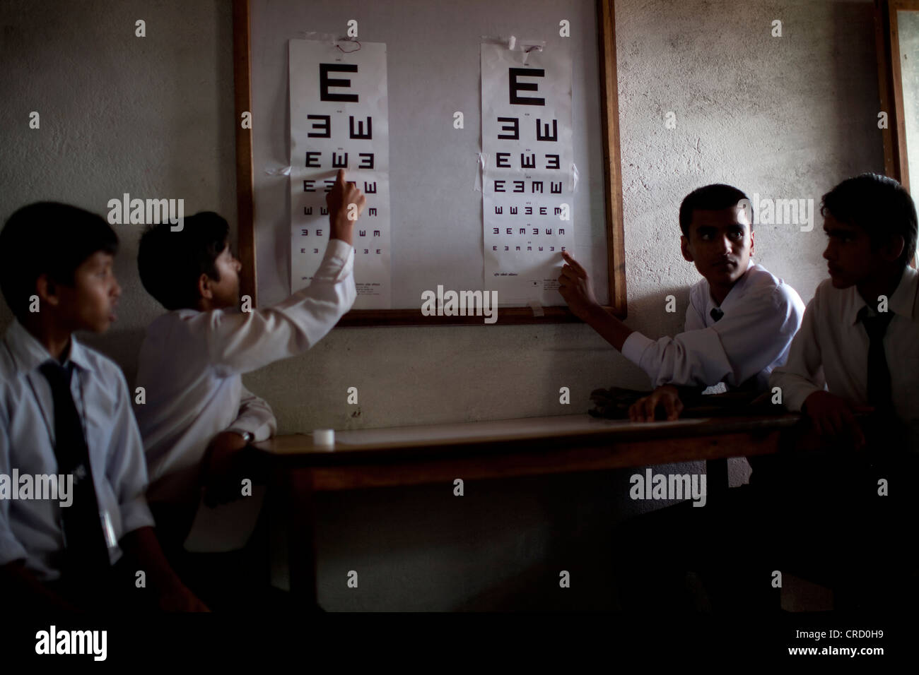 Eye camp screening in Nepal Stock Photo - Alamy