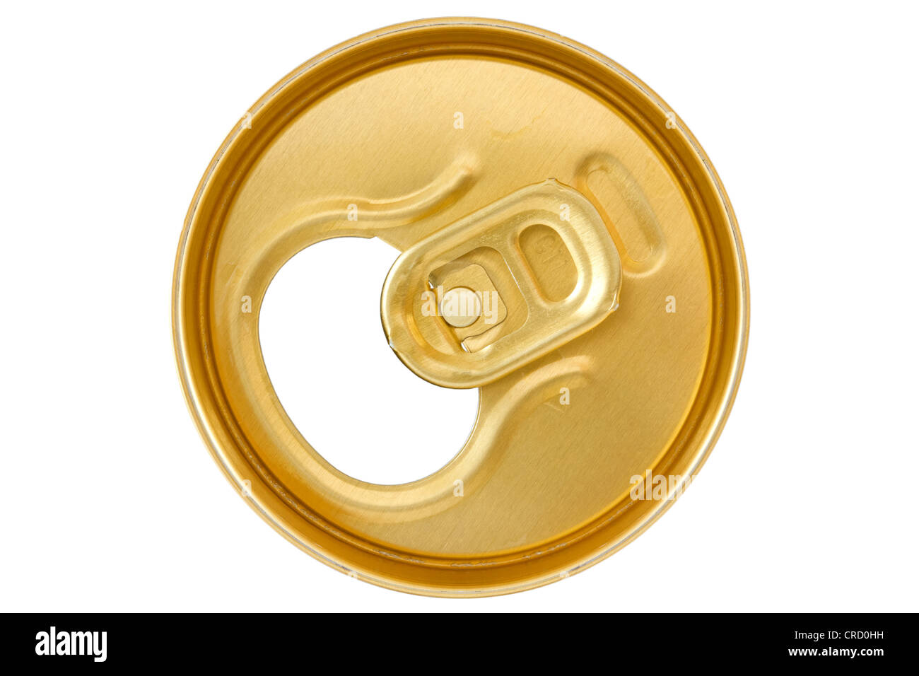 golden can top isolated on white background Stock Photo - Alamy