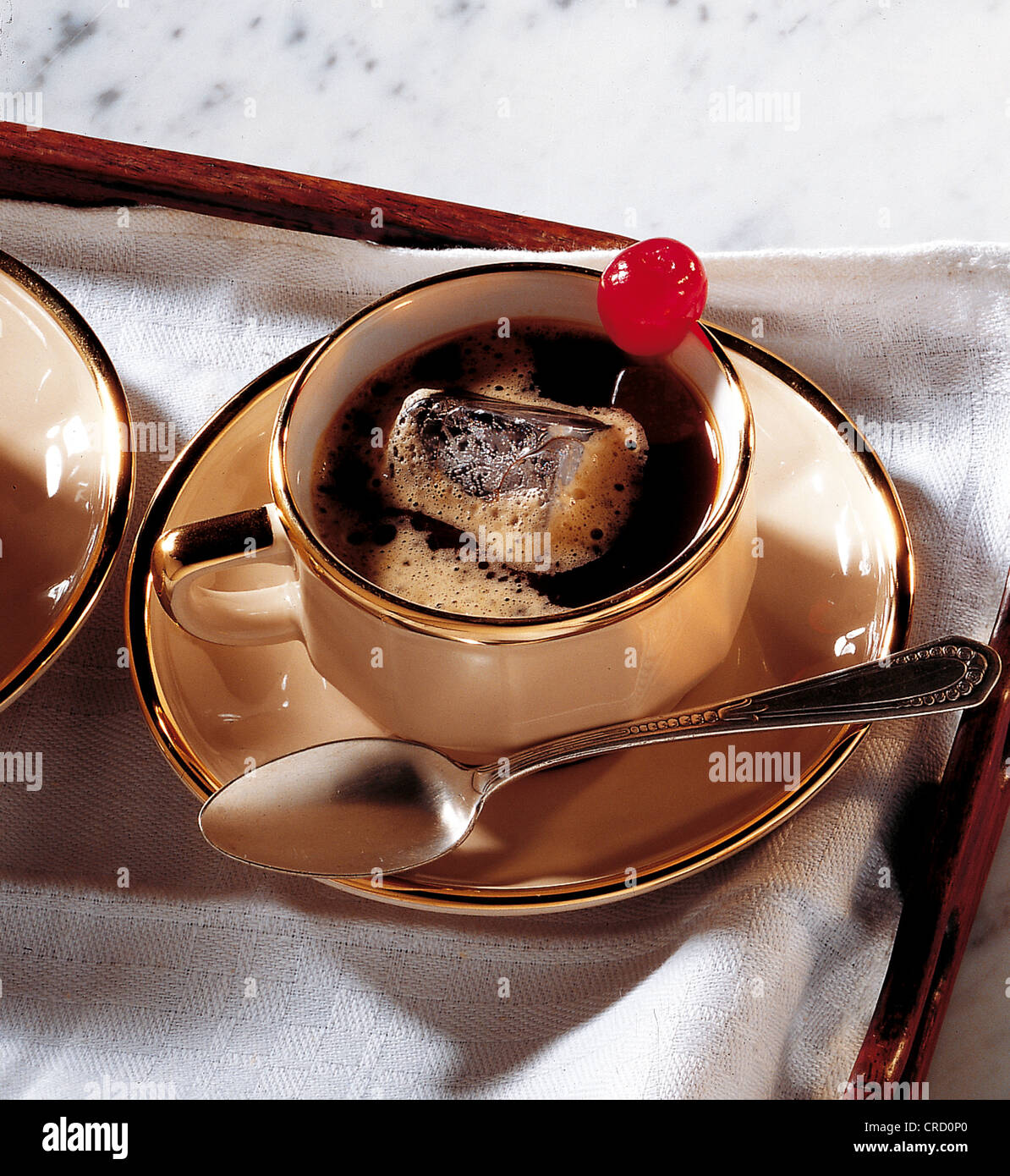 Viennese Mazagran, iced coffee with cherry liqueur, Austria Stock Photo ...