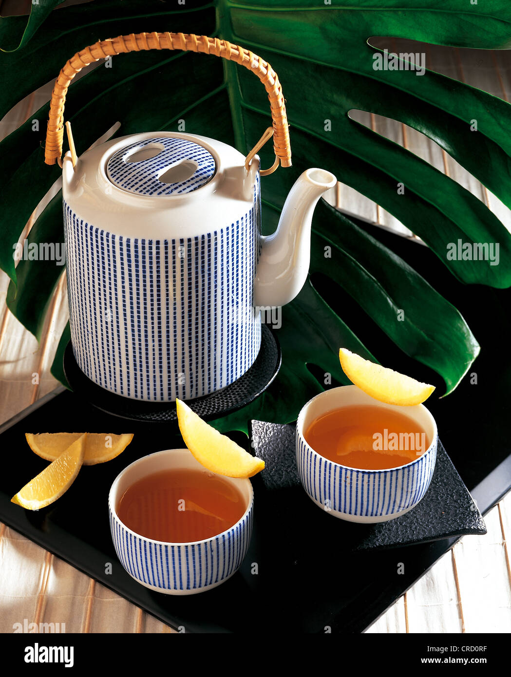 Green tea punch, green tea, white wine, white rum, Japan Stock Photo ...