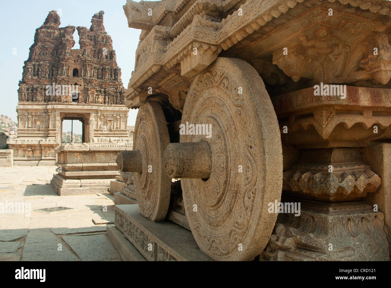 Stone chariot Hampi Stock Photo - Alamy