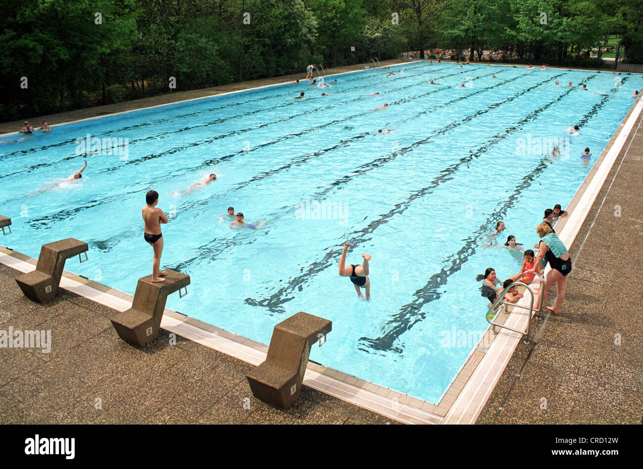 Outdoor Swimming Pool Kreuzberg Berlin Germany High Resolution Stock ...