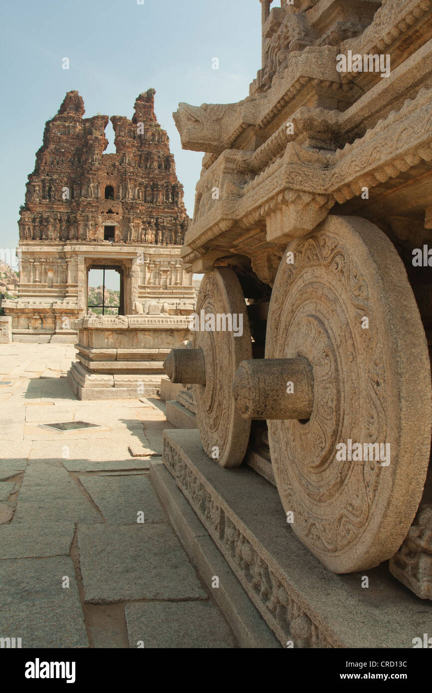 Stone chariot Hampi Stock Photo - Alamy