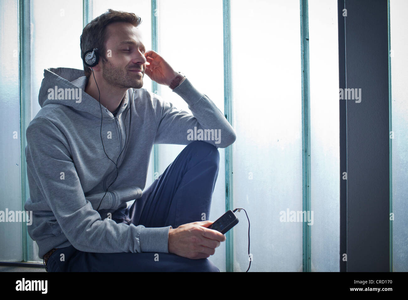 Man with iphone Stock Photo - Alamy