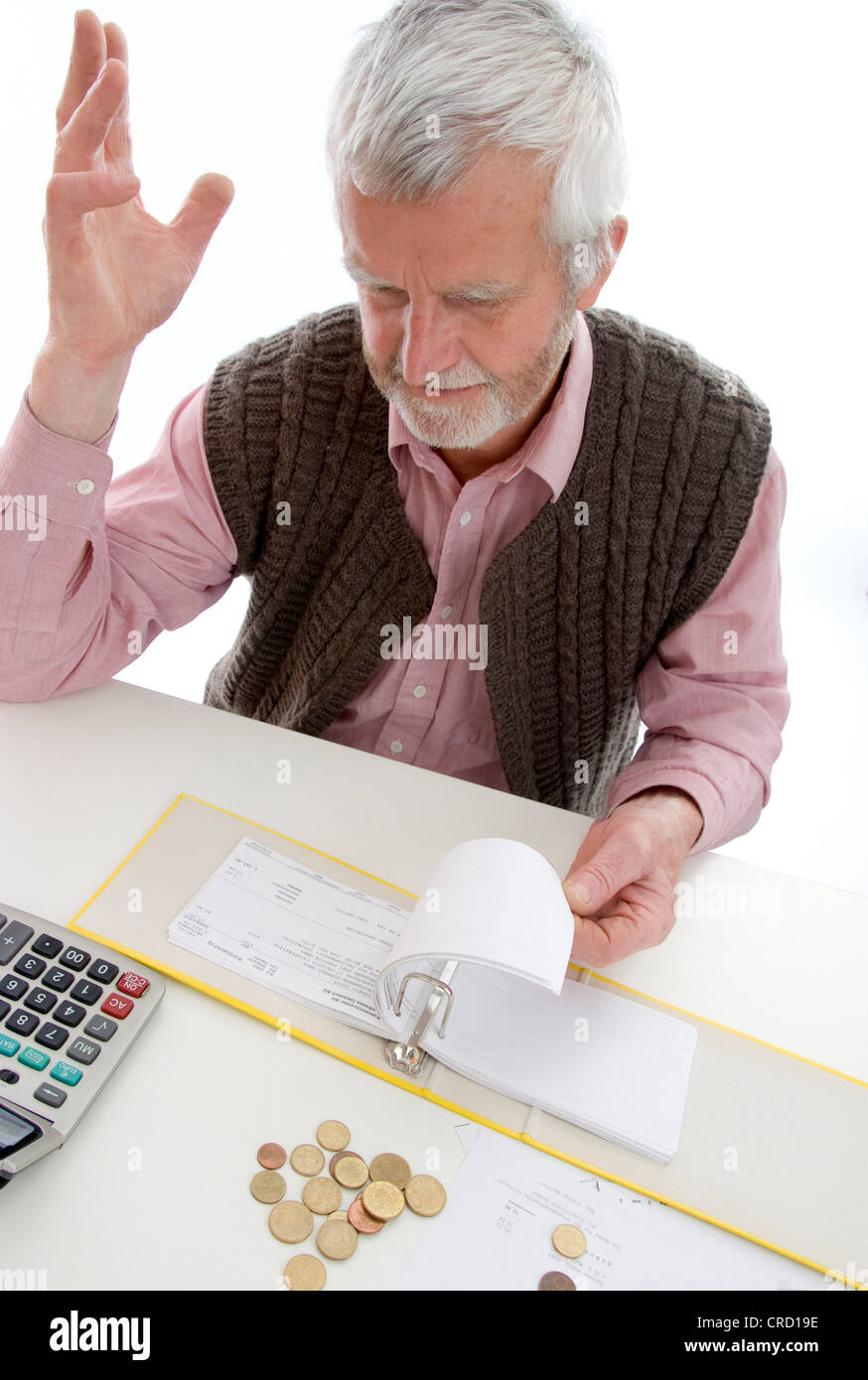 man with statements of account Stock Photo - Alamy
