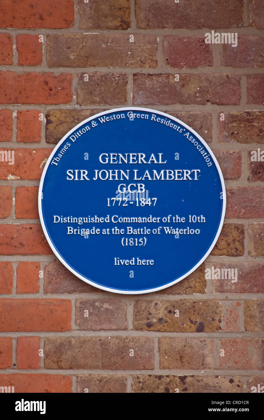 blue plaque marking the home of general sir john lambert, commander of ...