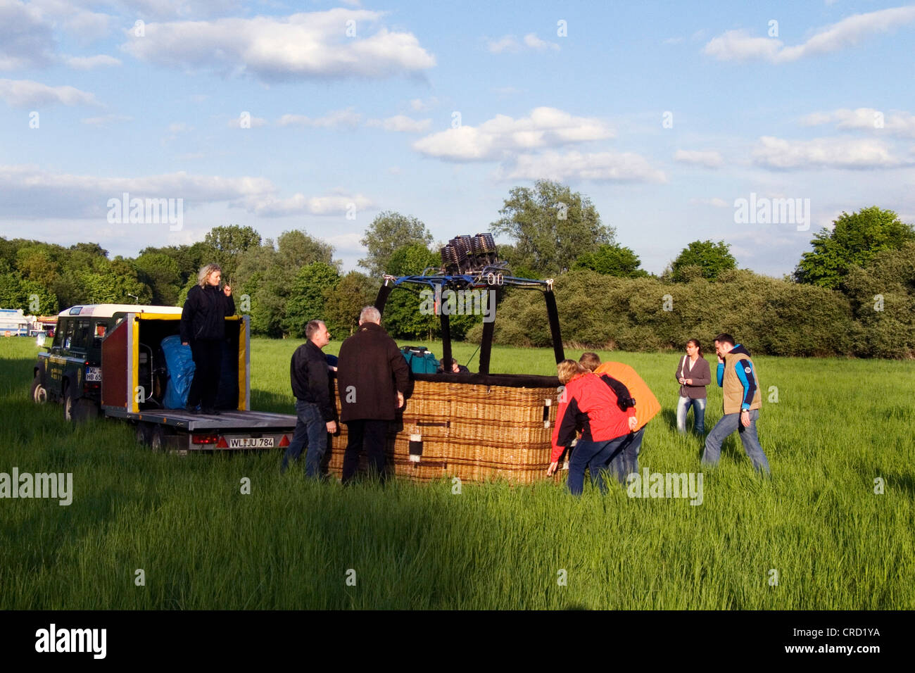 ballooning, preparations before the start, Germany Stock Photo - Alamy