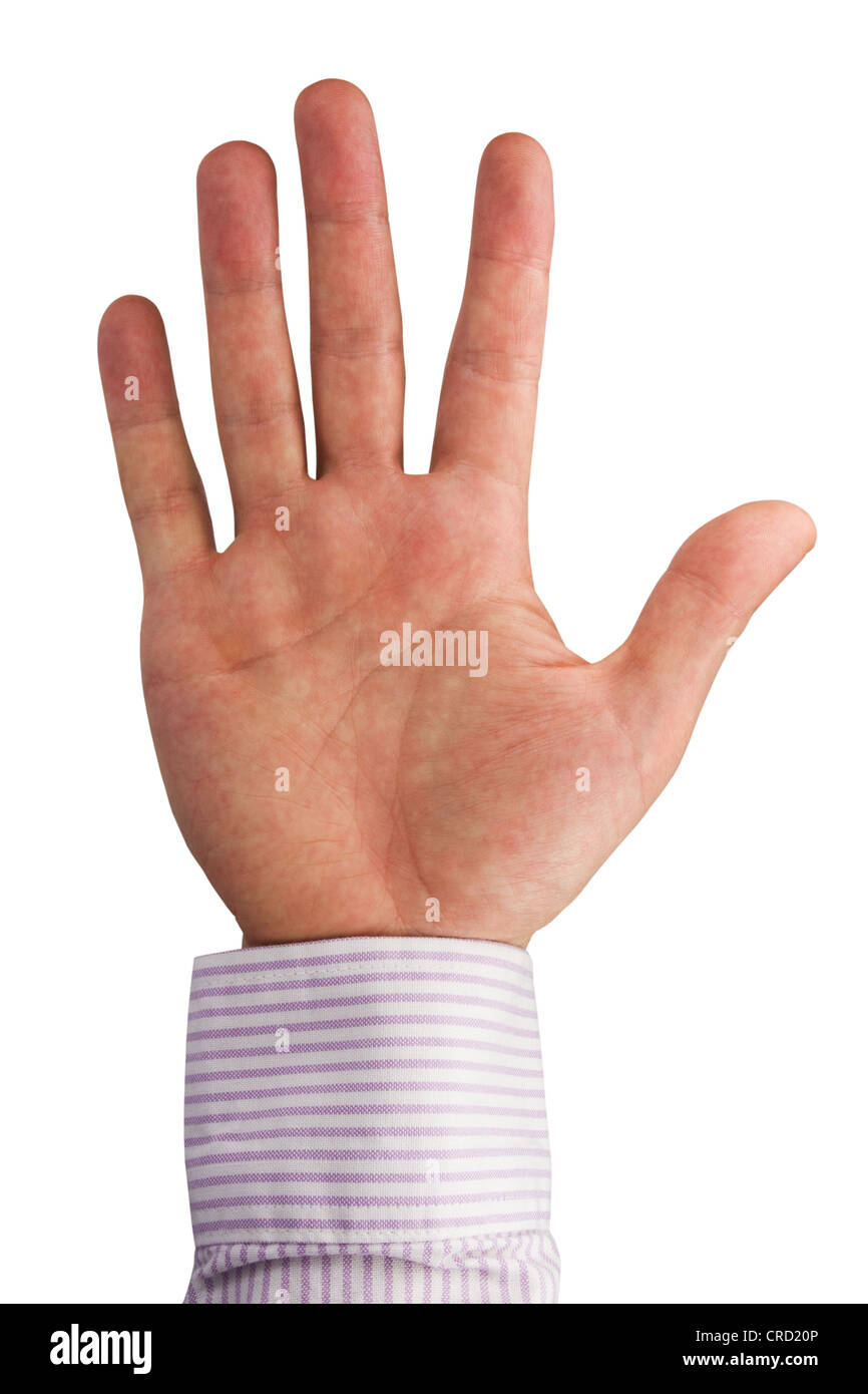 open human palm isolated on white background Stock Photo - Alamy