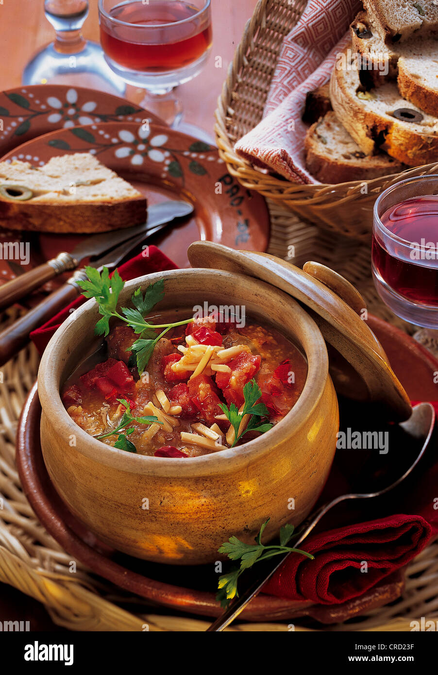 Catalan almond sauce, Spain Stock Photo - Alamy