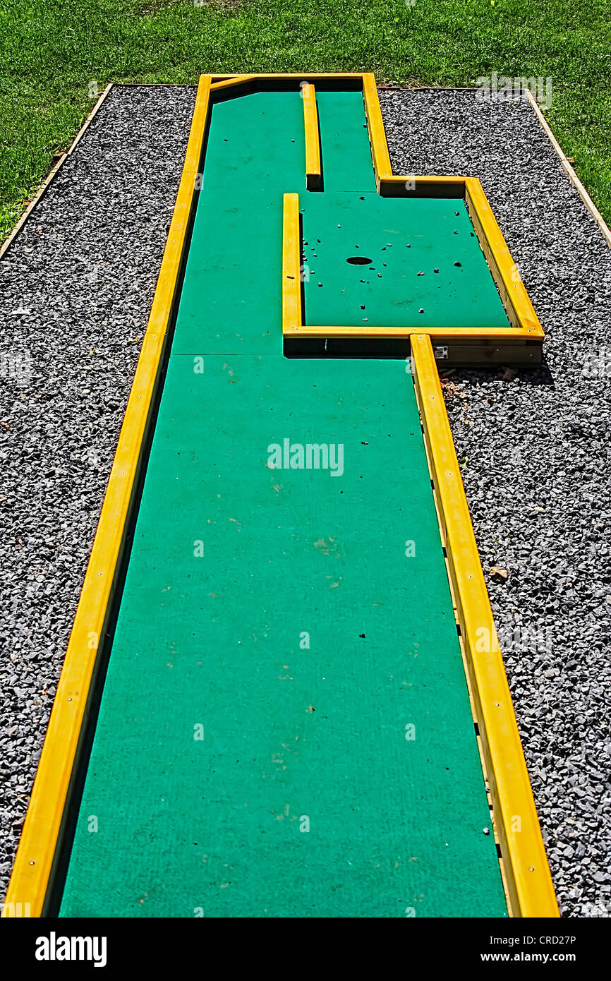 Small golf course built for children in a recreational space Stock ...