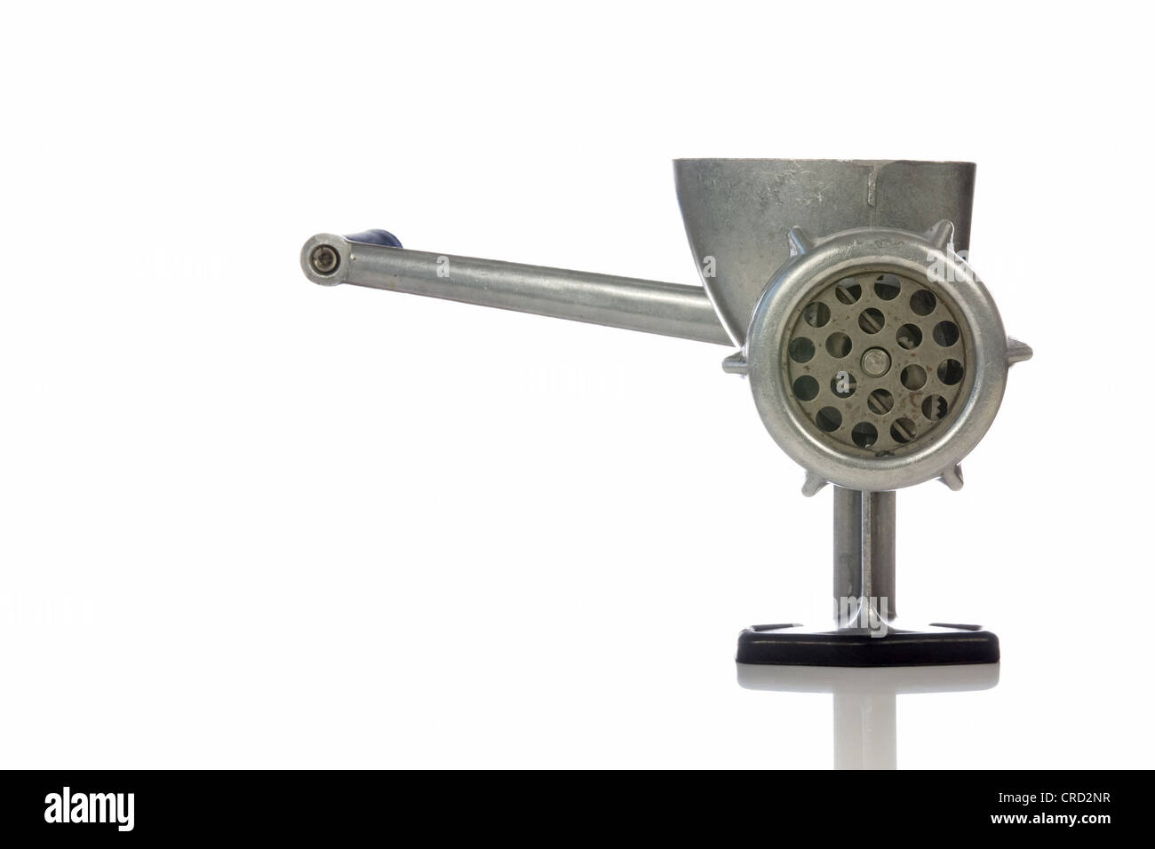 old meat mincer isolated on white background Stock Photo - Alamy