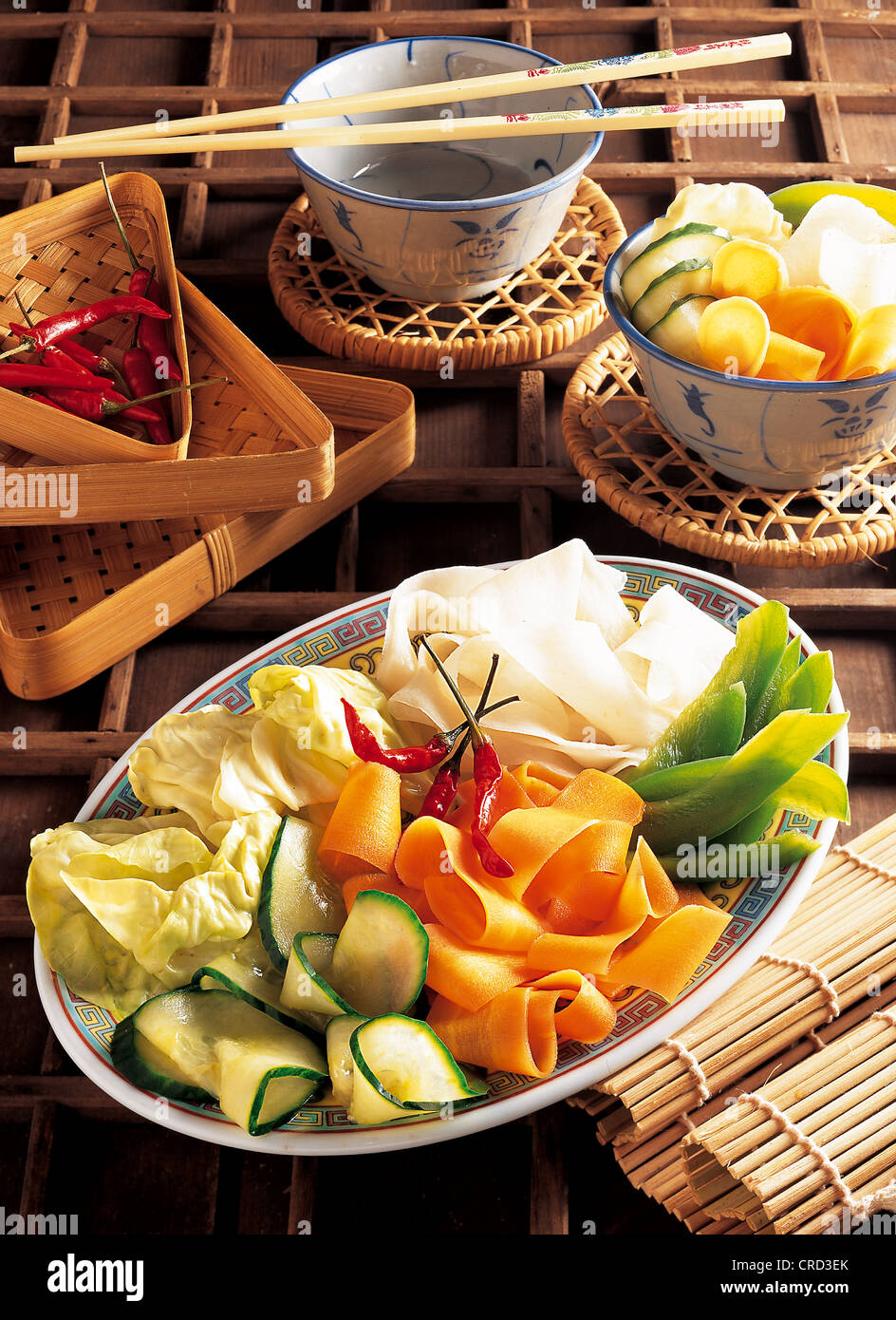 Vegetables pickled sweet-sour, cold starter, China Stock Photo - Alamy