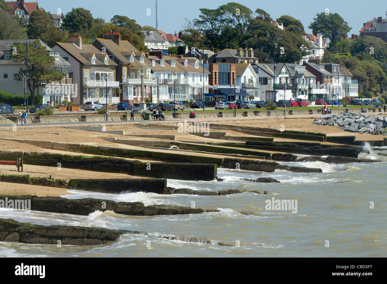 Felixstowe beach groynes and promenade. Suffolk England UK Stock Photo ...