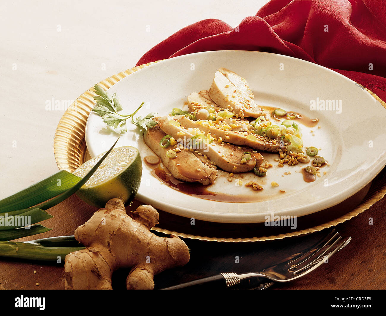 Marinated sesame chicken, cold starter, India Stock Photo - Alamy