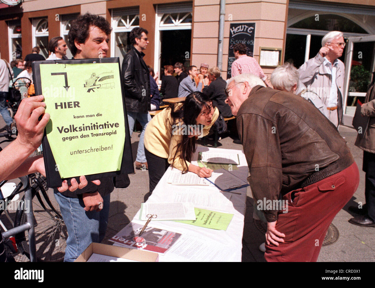 Petition, the popular initiative against Transrapid Stock Photo - Alamy