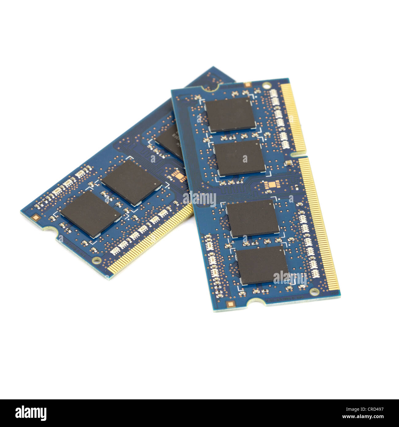 A pair of computer memory modules isolated on white background Stock ...