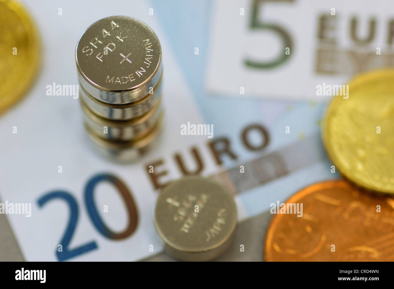 Coin cell on euro hi-res stock photography and images - Alamy