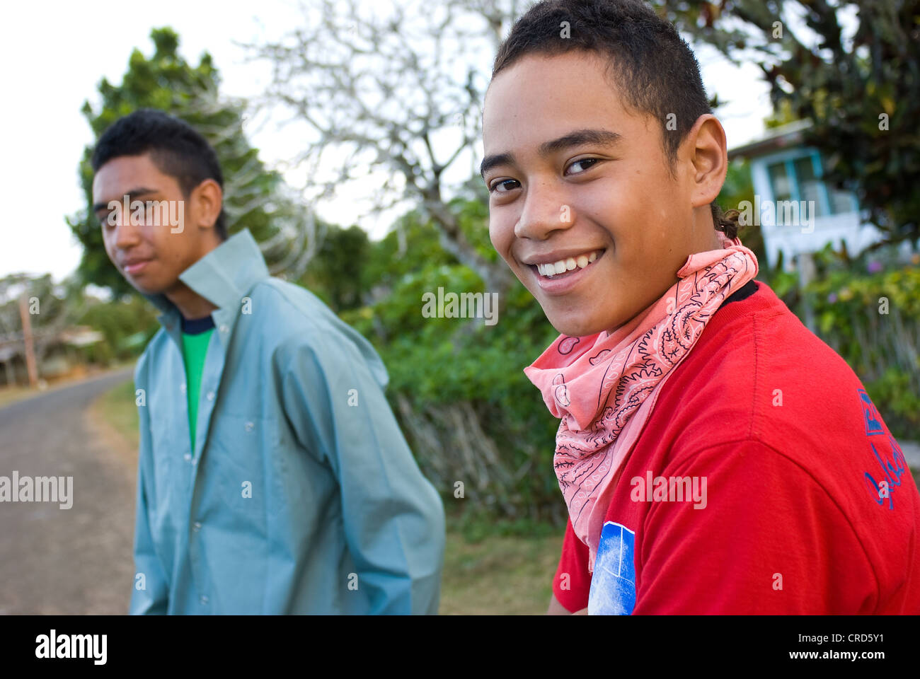boy Atiu Cook Islands Stock Photo - Alamy