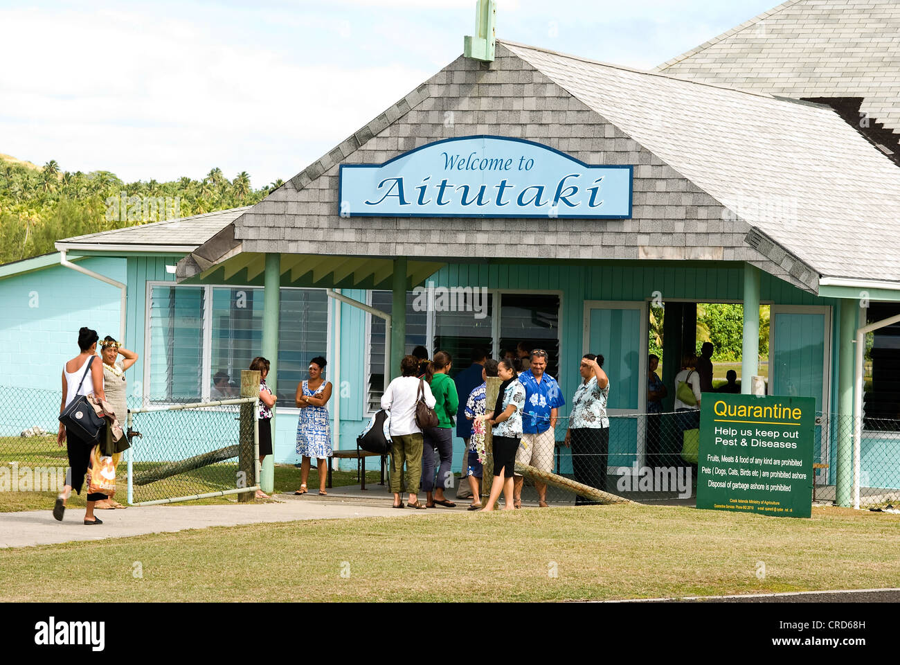 aitutaki airport, cook islands Stock Photo, Royalty Free Image ...