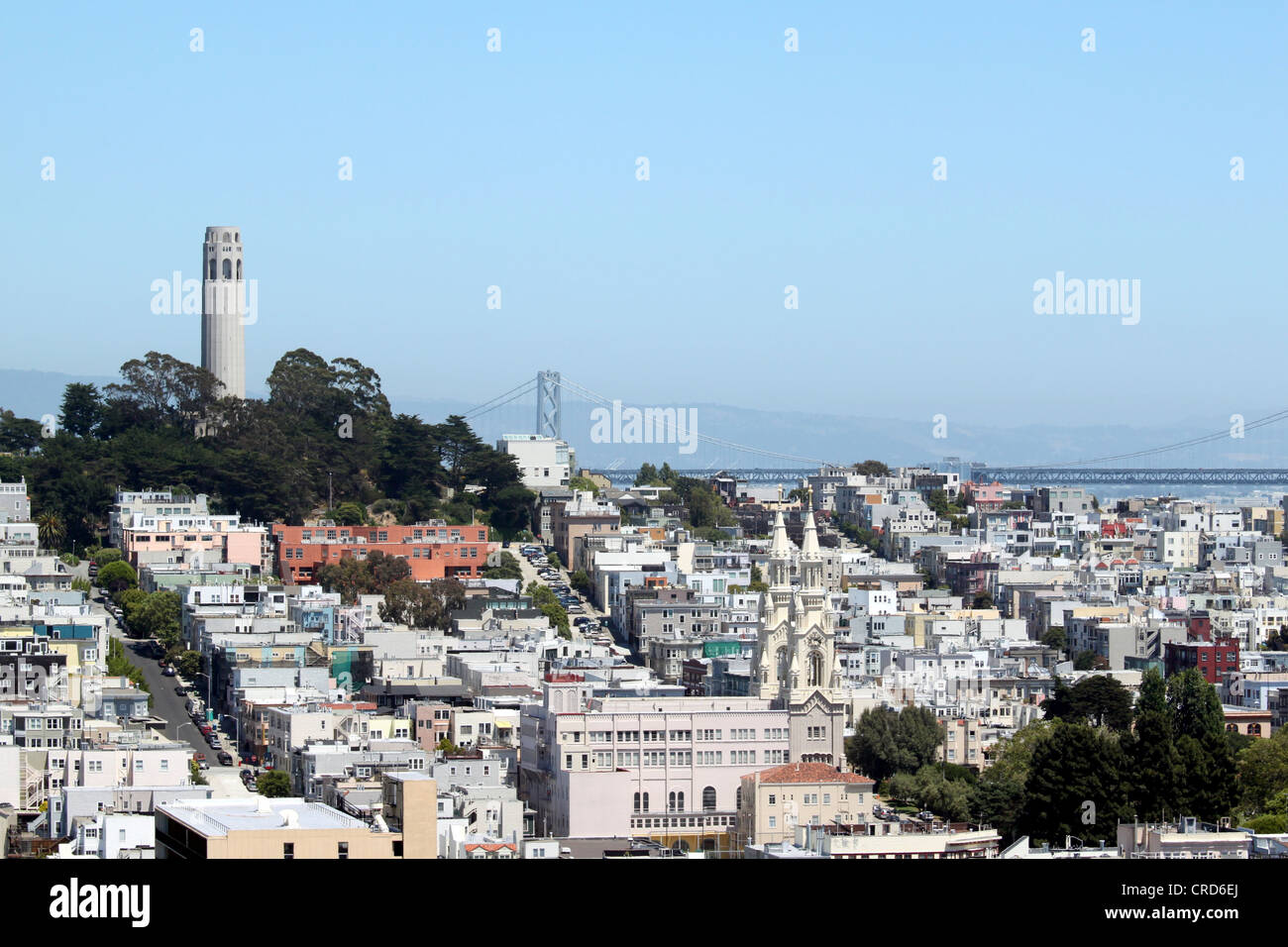 Aerial coit tower hi-res stock photography and images - Alamy