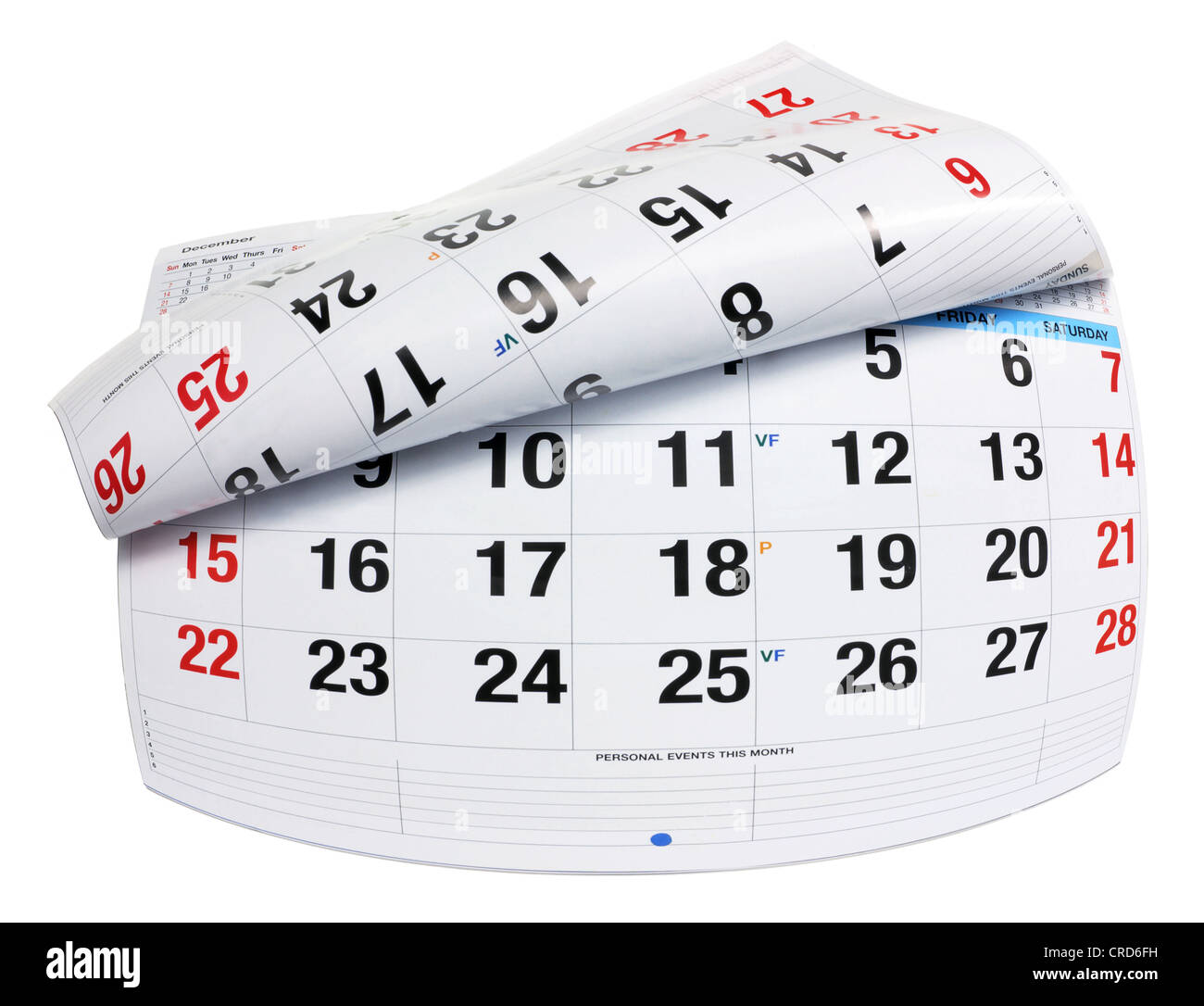 Diary calendar cutout hi-res stock photography and images - Alamy