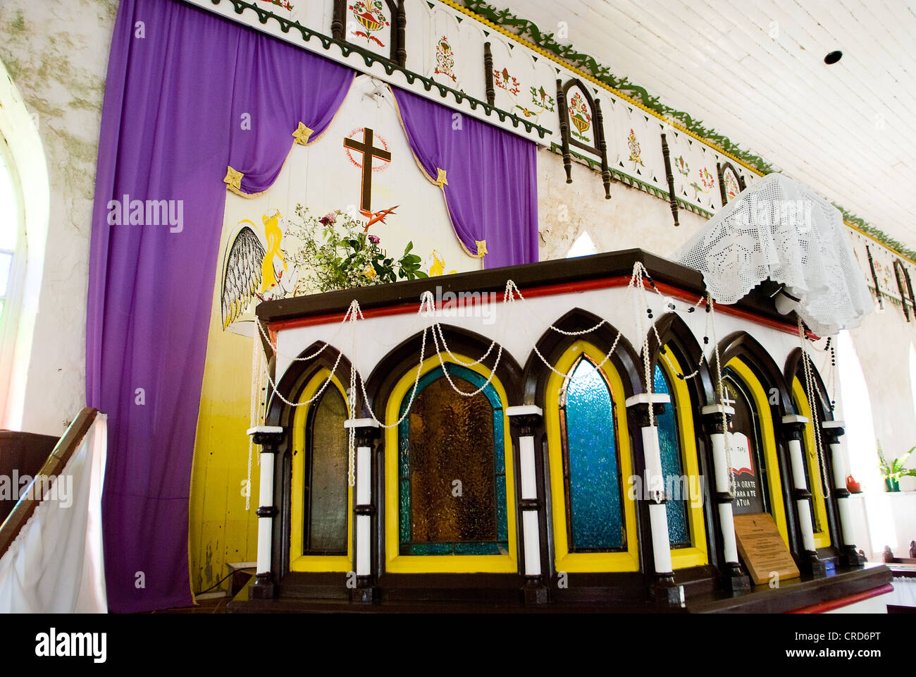 Aitutaki cook islands christian church cicc hi-res stock photography ...