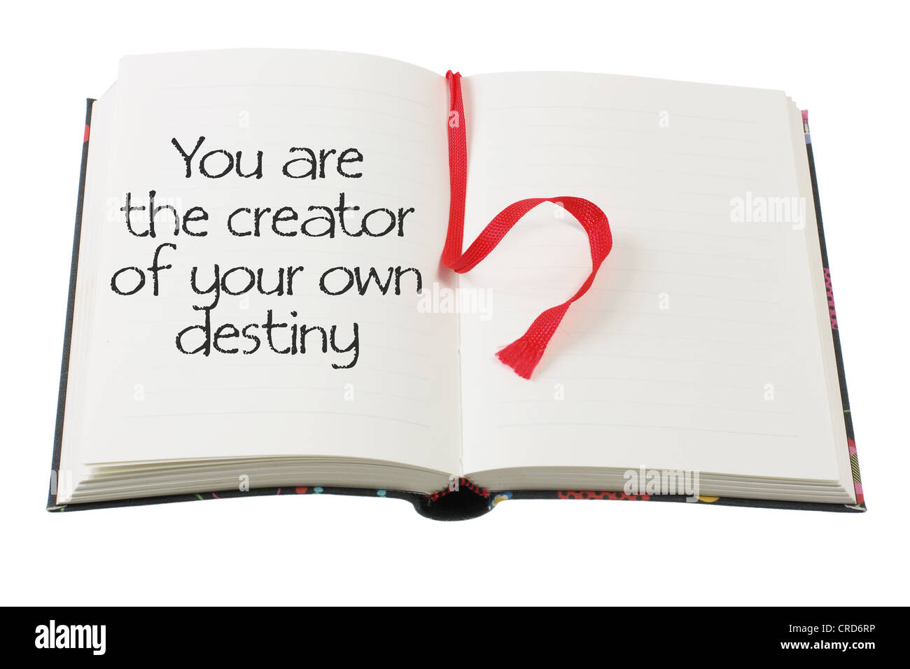 Notebook with Message of Inspiration Stock Photo - Alamy