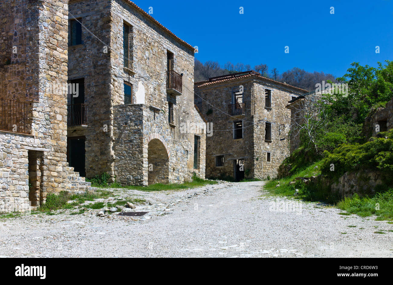 Europe Italy,Campania Cilento, the abandoned old quarter of Roscigno ...