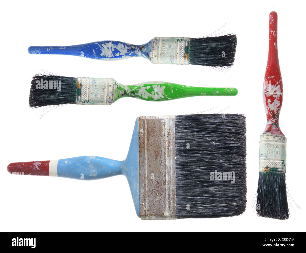 Used Paint Brushes Stock Photo - Alamy