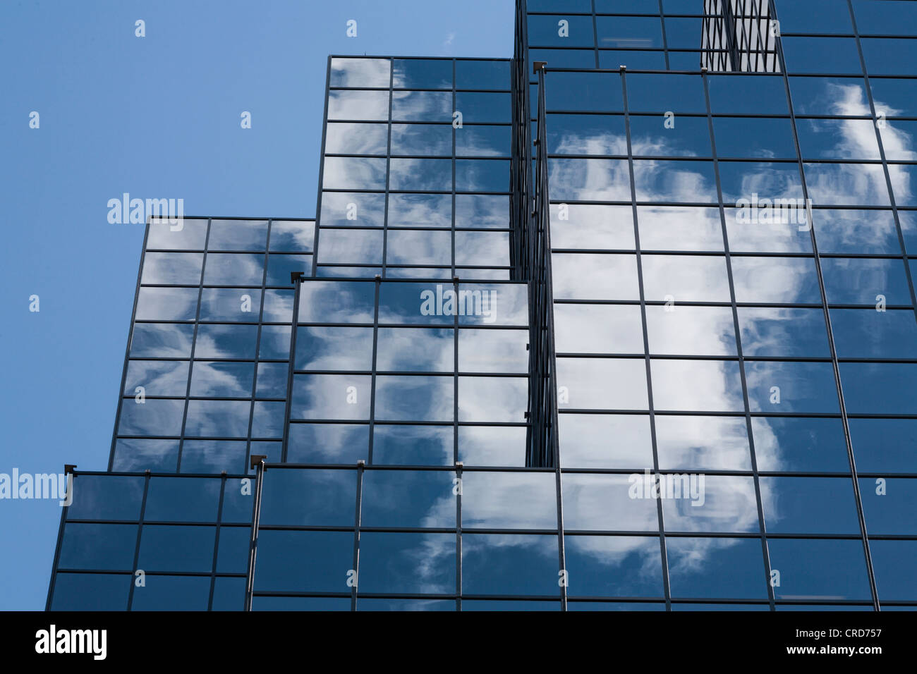 Glass sheathed office tower: Constitution Square building. The stair ...
