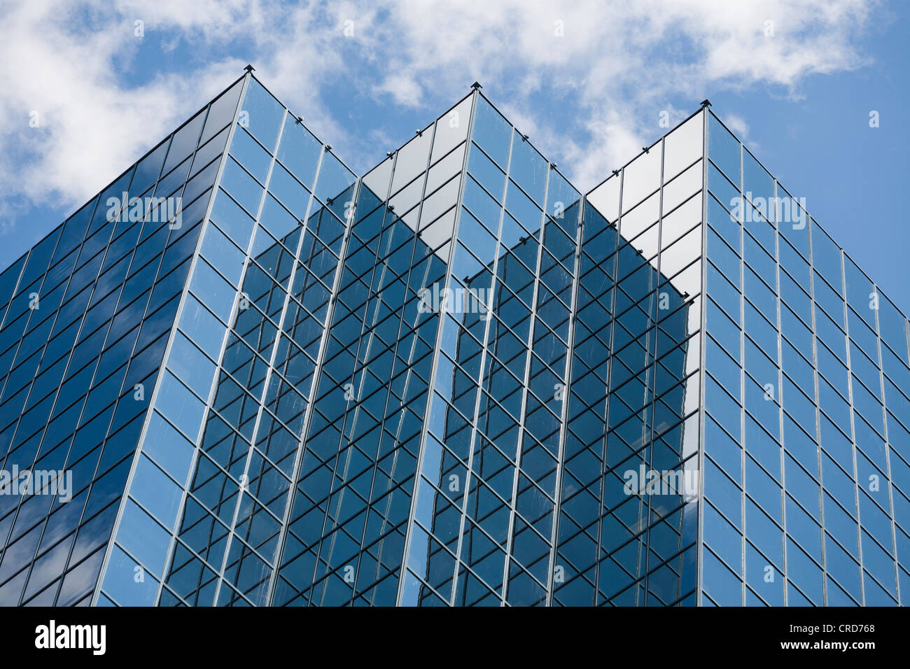 Glass sheathed office tower: Constitution Square building. The top of a ...