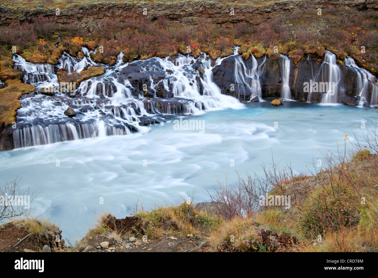 Waterfalls at hraunfossar hi-res stock photography and images - Alamy