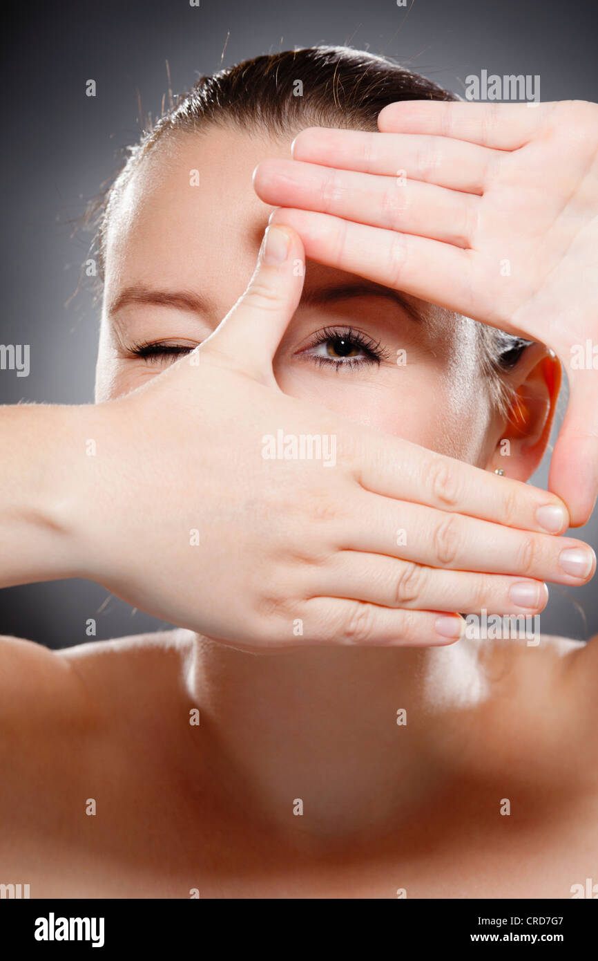 Young woman has a clear view Stock Photo - Alamy