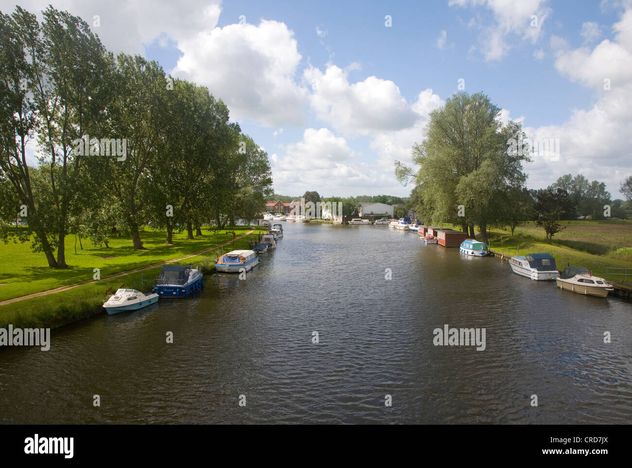 Boats on River Waveney, Beccles, Suffolk, England Stock Photo - Alamy