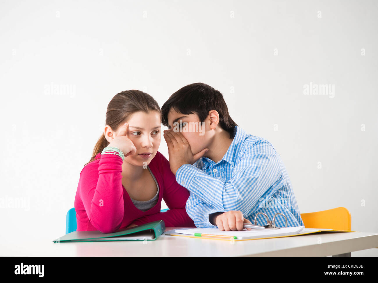 Two students in school Stock Photo - Alamy