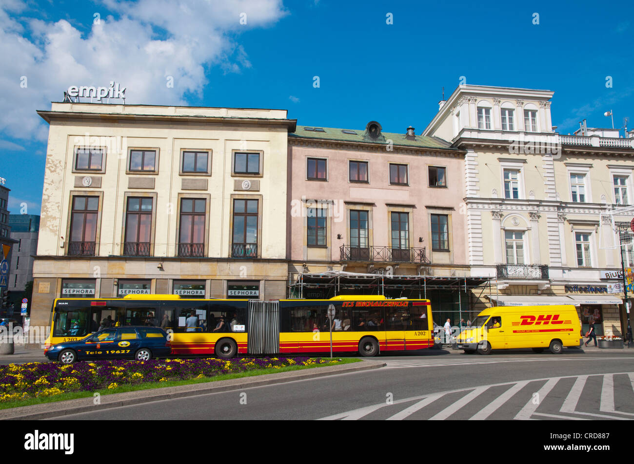 Rondo Charles'a de Gaulle'a roundabout square at Al Jerozolimskie ...