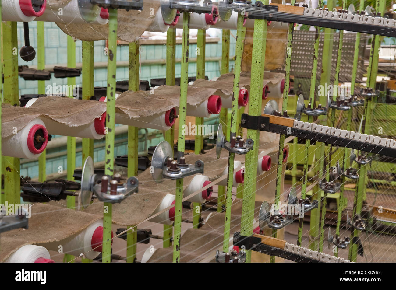 Textile factory equipment Stock Photo - Alamy