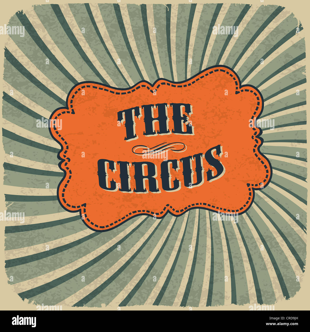 Classical Circus Card. Vintage style, retro colors Stock Photo - Alamy