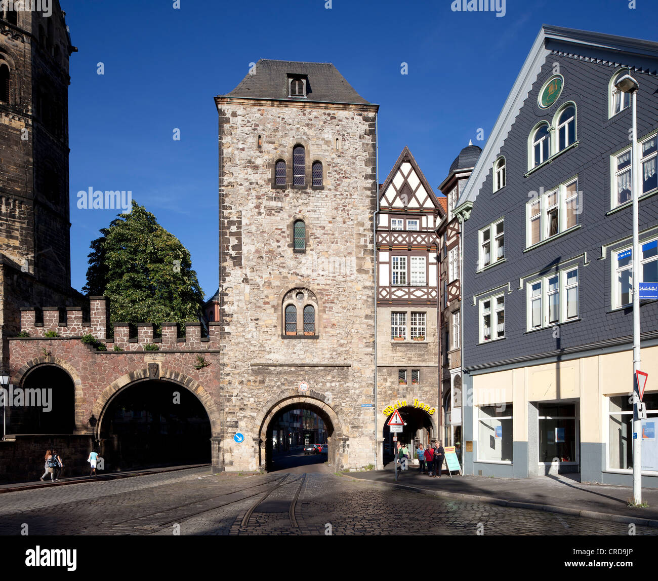 Nikolaitor, historical city gate, Eisenach, Thuringia, Germany, Europe ...
