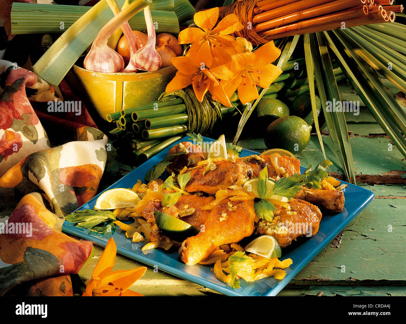 Creole chicken pot, Trinidad Stock Photo - Alamy
