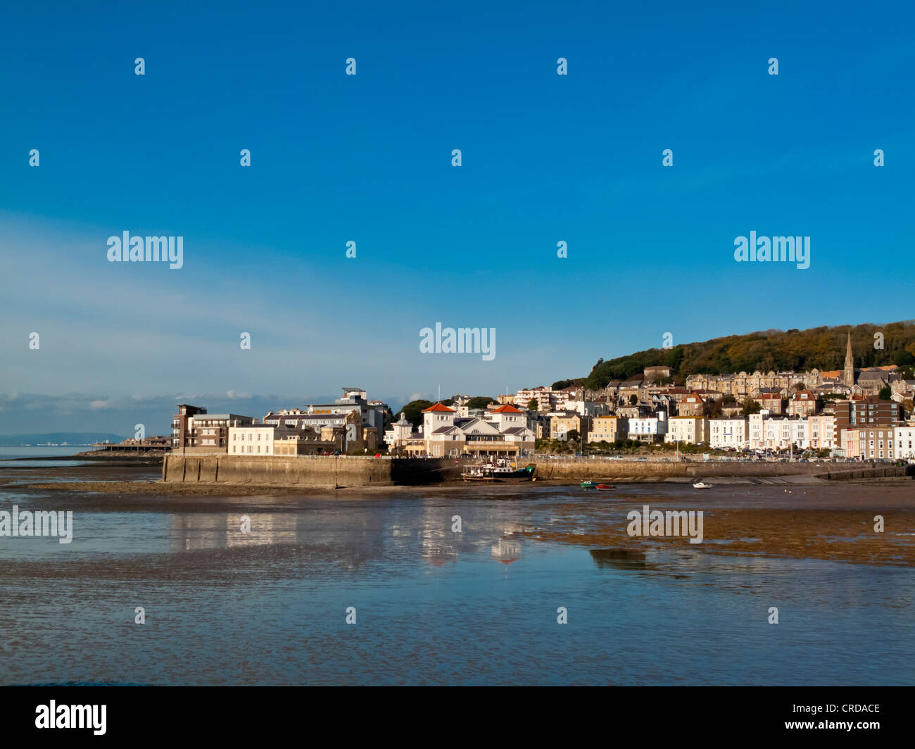The beach at Weston Super Mare a coastal resort in the Bristol Channel ...